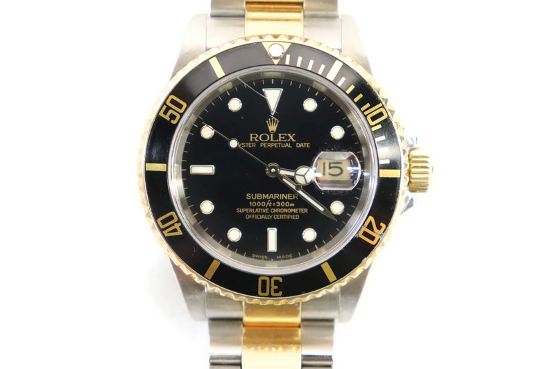 ROLEX Submariner Date 16613T - Gold / Steel w/Black Dial & Bezel ...