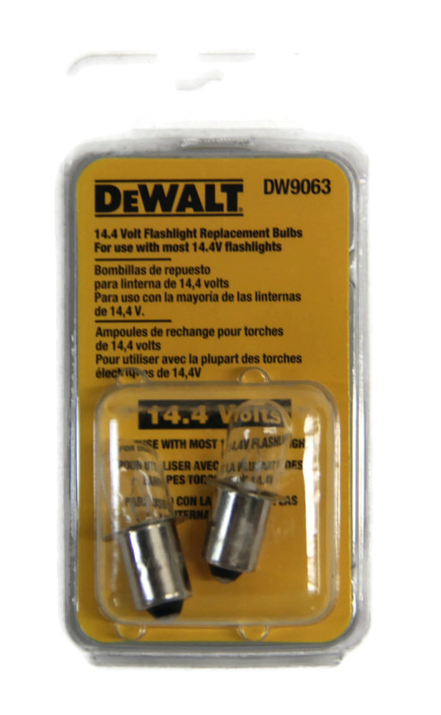 DeWalt DW9063 14.4 Volt Flashlight Replacement Bulbs (2 pack ...