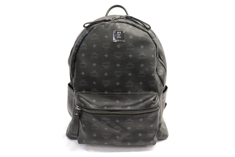 MCM - Monogram Black Leather Large STARK Backpack | American Jewelry & Loan