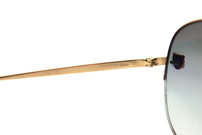 CARTIER - Gold Wire Panthere Half-Frame Aviator Sunglasses | American ...