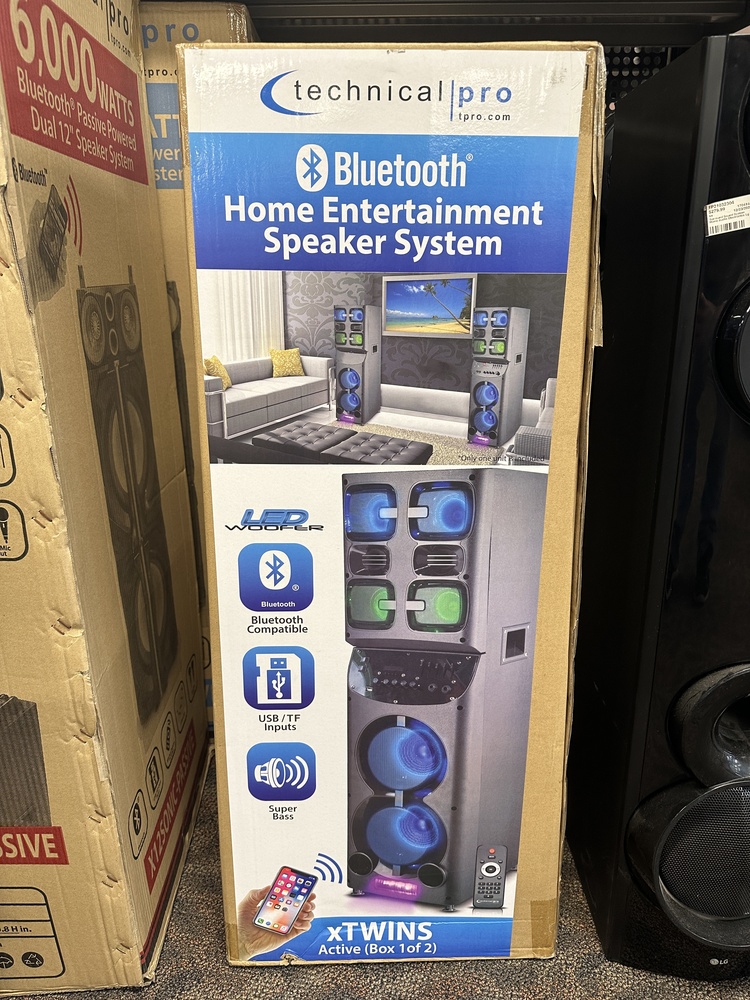 NEW TECHNICAL PRO Blutooth Home Entertainment Speaker System XTwins -2 ...