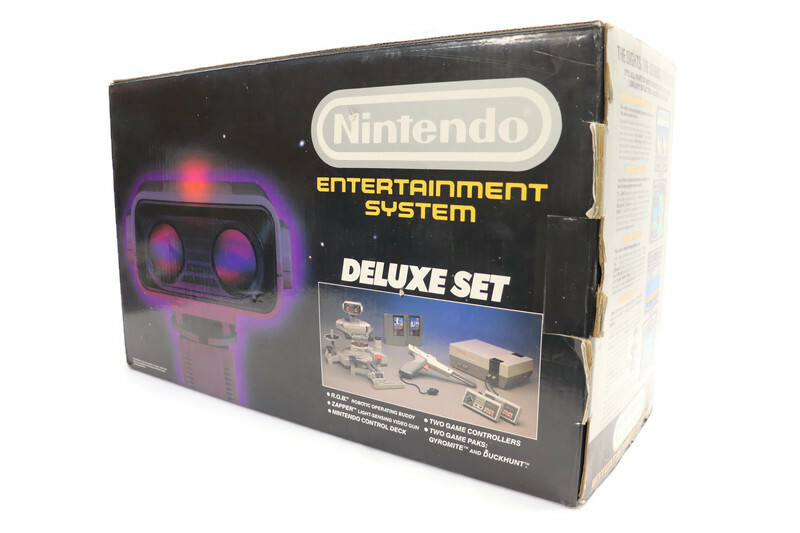NINTENDO NES Deluxe Set - w/Robot & 2 Controllers + Gun - In Box ...