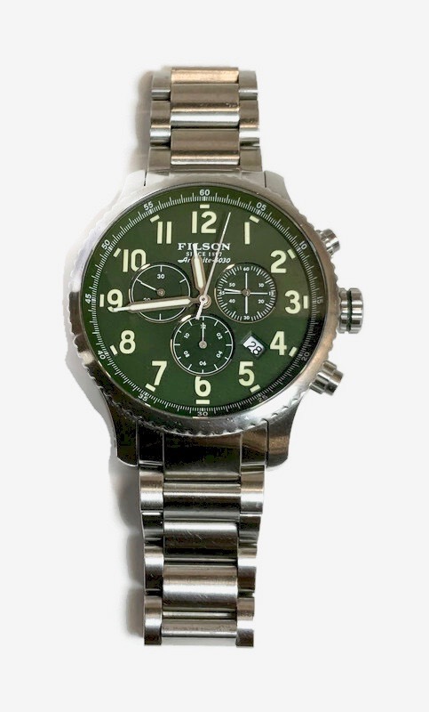 Filson 10000314 Mackinaw Field Men's Green Dial Chronograph Watch ...