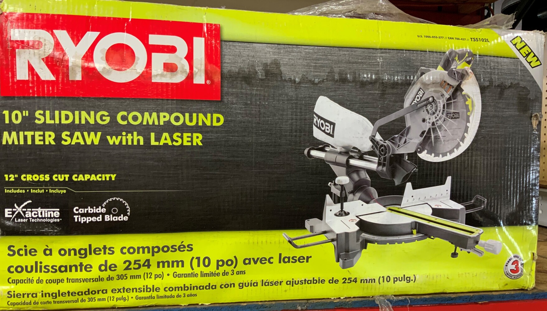 Ryobi TSS102L 10in Sliding Compound Miter Saw with Laser | American ...